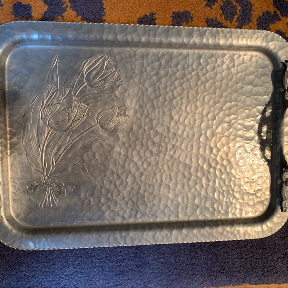 Rodney Kent | Accents | Vintage Hammered Aluminum Tray By Rodney Kent ...